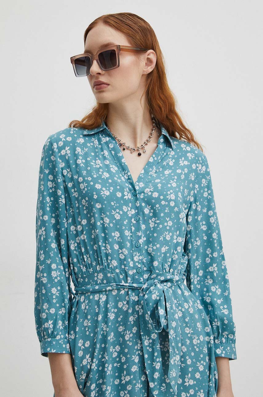 Šaty tyrkysová barva, barva tyrkysová - MEDICINE