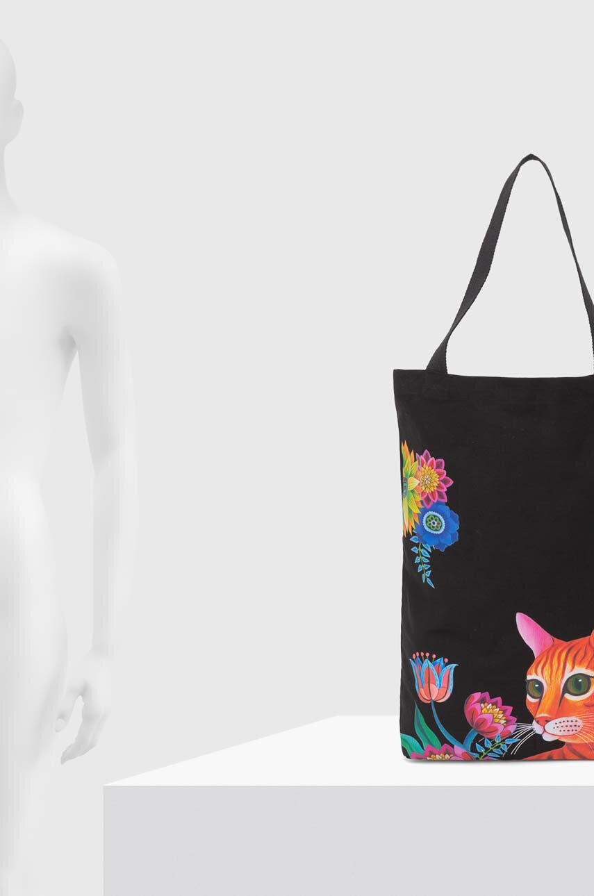 Torba bawełniana z kolekcji Jane Tattersfield x Medicine kolor czarny ...