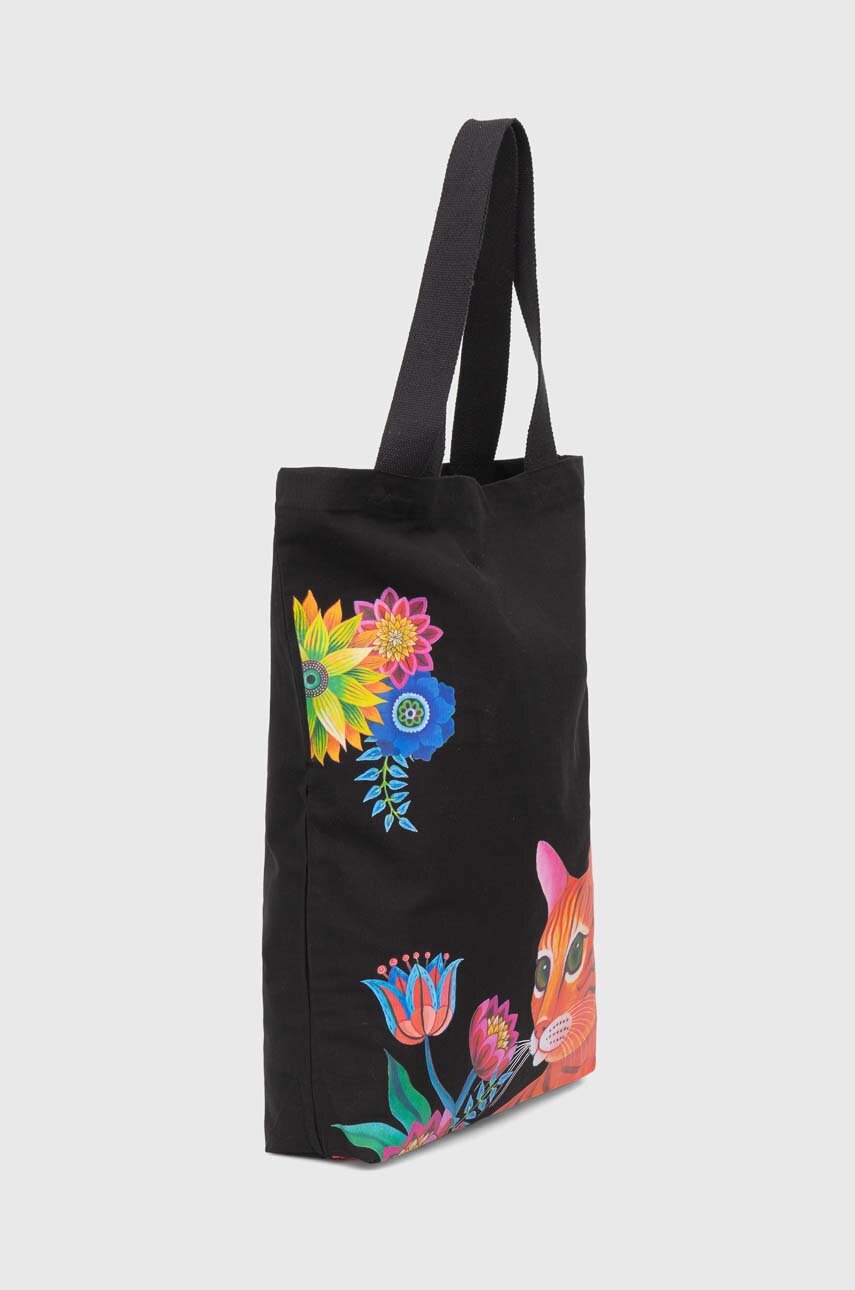 Torba bawełniana z kolekcji Jane Tattersfield x Medicine kolor czarny ...