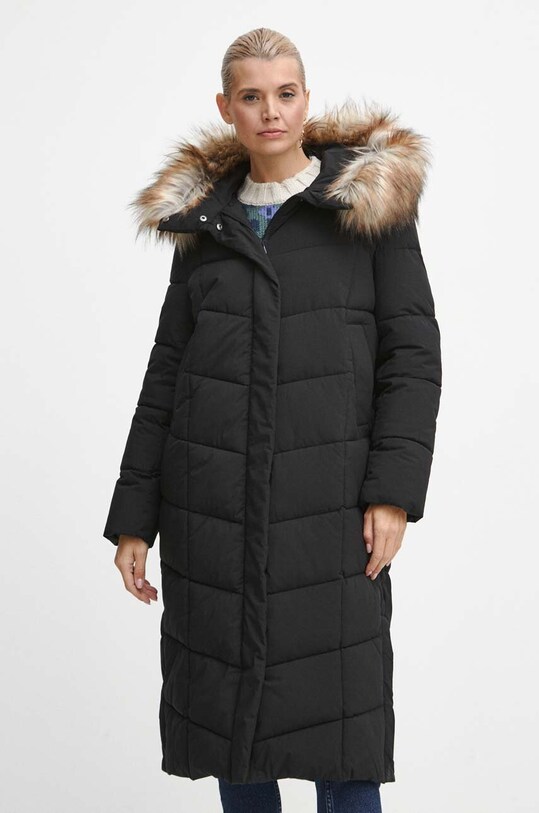 Kabát Medicine dámsky, čierna farba, zimný, oversize | ANSWEAR.sk