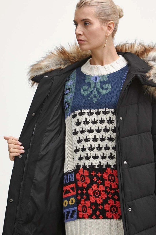 Kabát Medicine dámsky, čierna farba, zimný, oversize | ANSWEAR.sk