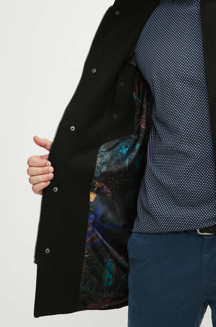 Kabát Medicine pánsky, čierna farba, prechodný | ANSWEAR.sk