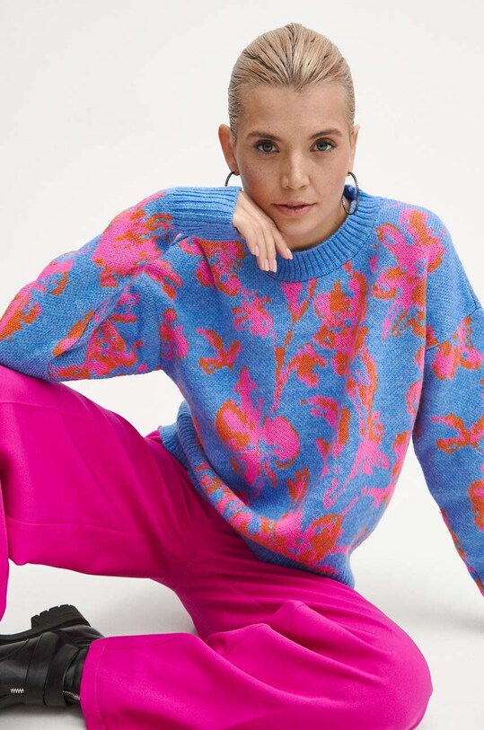 Sweter damski wzorzysty kolor multicolor | zamów na wearmedicine.com