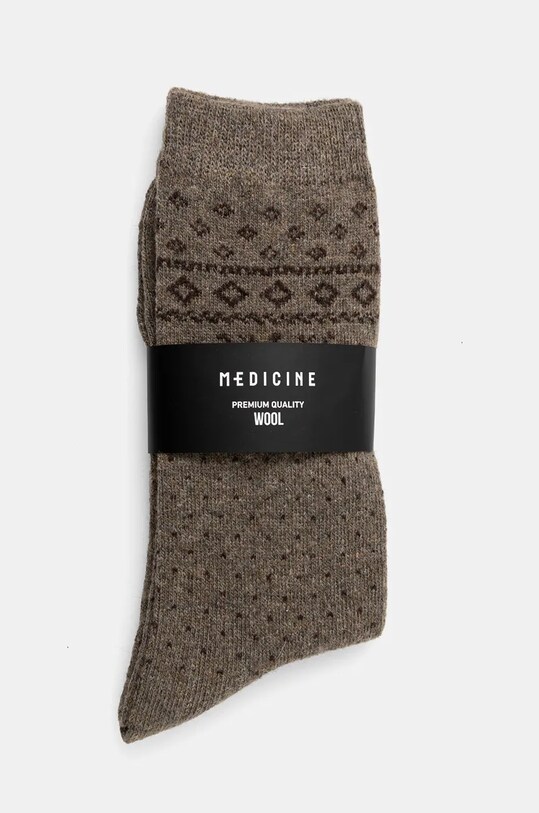 Vunene čarape Medicine za muškarce, boja: siva | ANSWEAR.hr