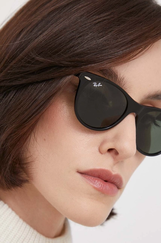 Ray-Ban okulary przeciwsłoneczne damskie kolor czarny | Answear.com