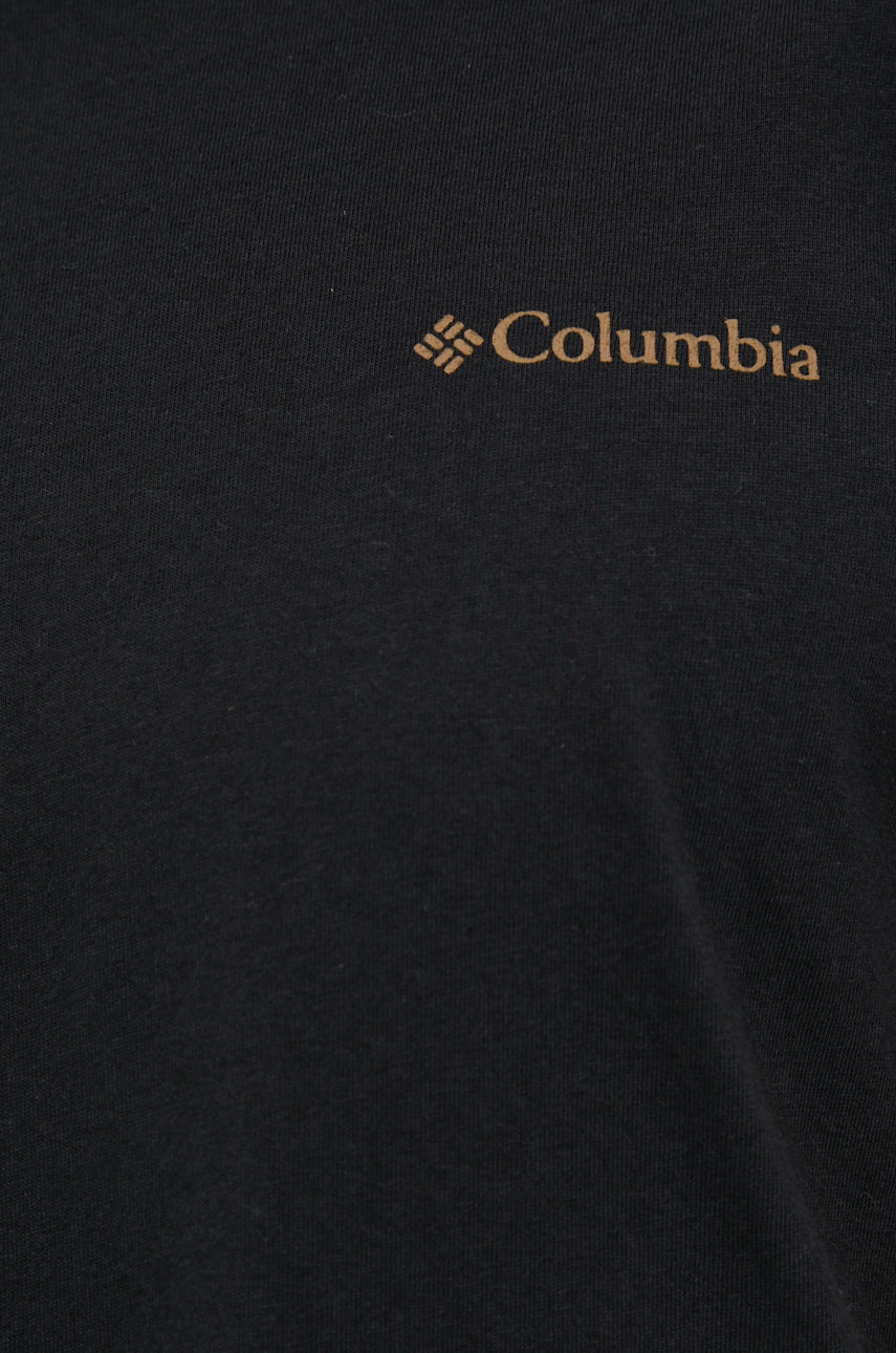 Columbia t-shirt bawełniany Rapid Ridge Back Graphic kolor czarny z ...