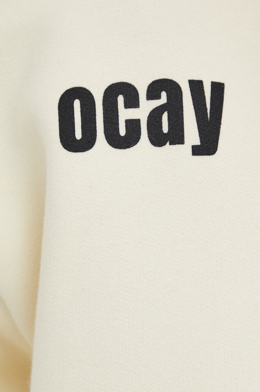 Bavlnená mikina OCAY dámska, žltá farba, s potlačou | ANSWEAR.sk