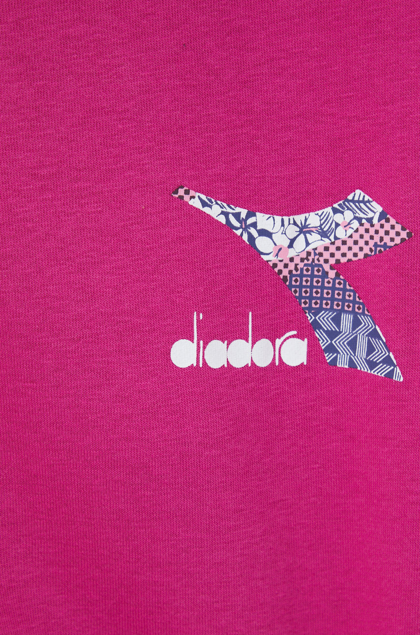Mikina Diadora dámska, fialová farba, s potlačou | ANSWEAR.sk