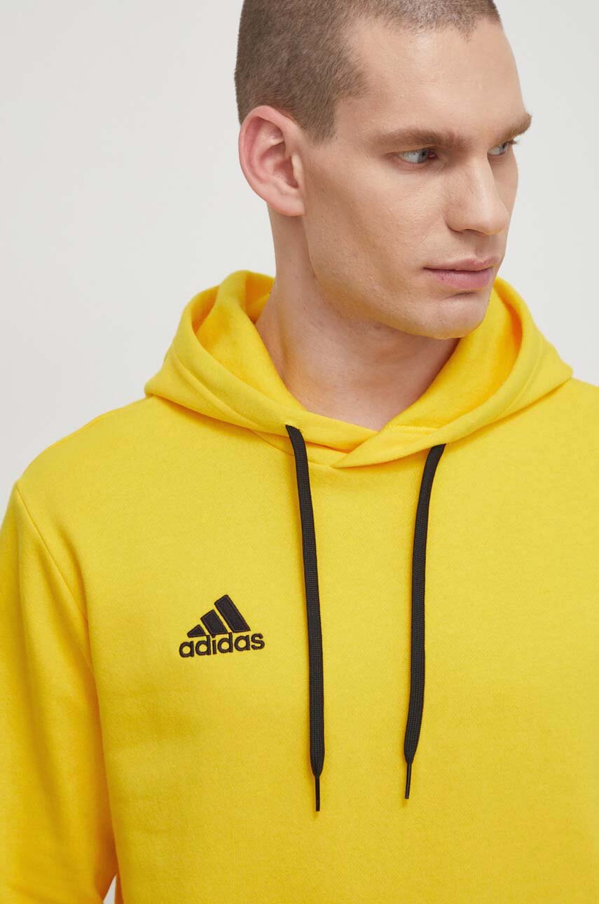 adidas Performance bluza Entrada 22 męska kolor żółty z kapturem z ...