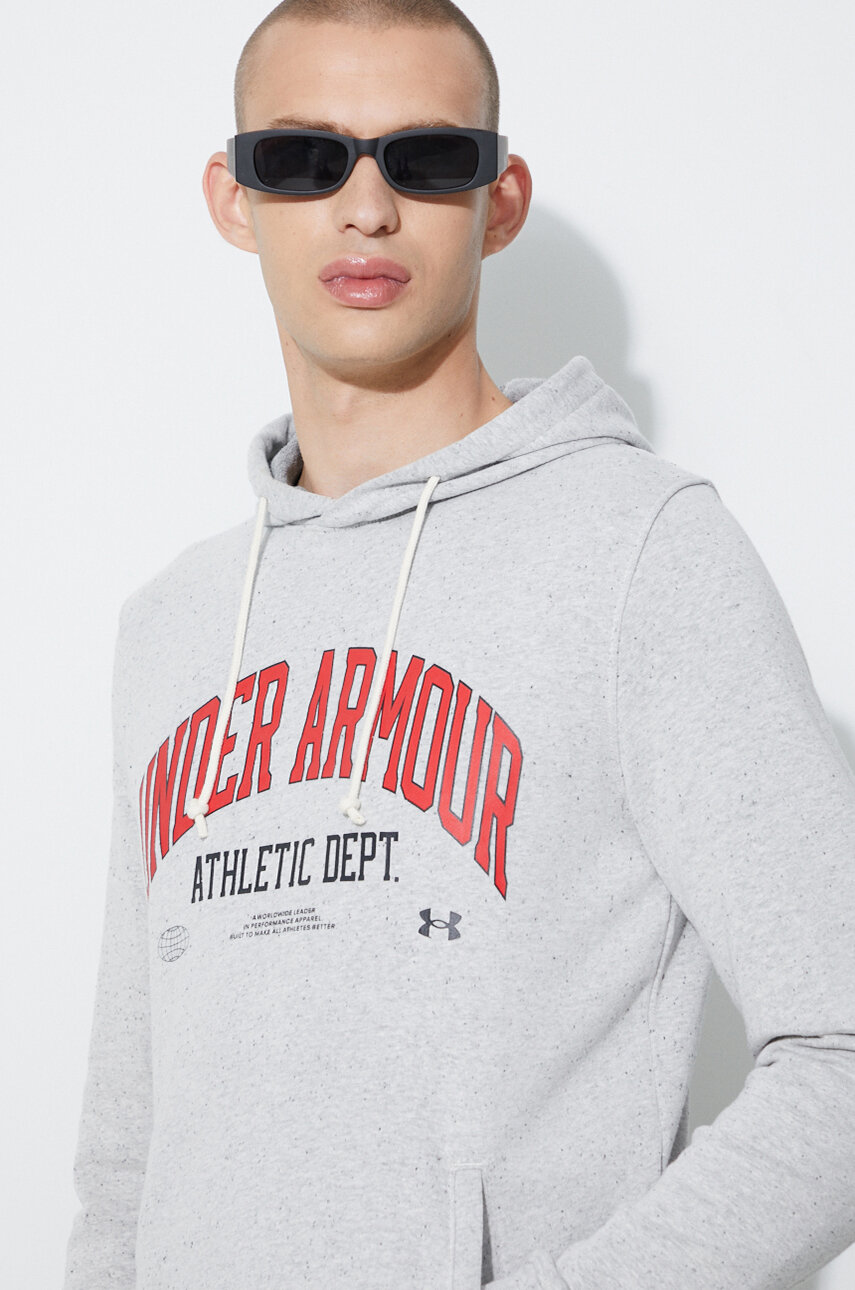 Mikina Under Armour 1370354-001, pánska, čierna farba, s kapucňou, s ...