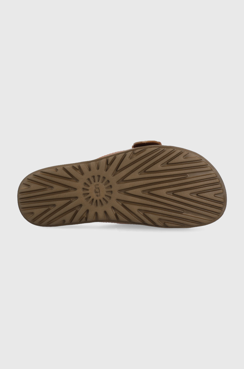 UGG leather sliders Solivan Slide women's brown color | buy on PRM