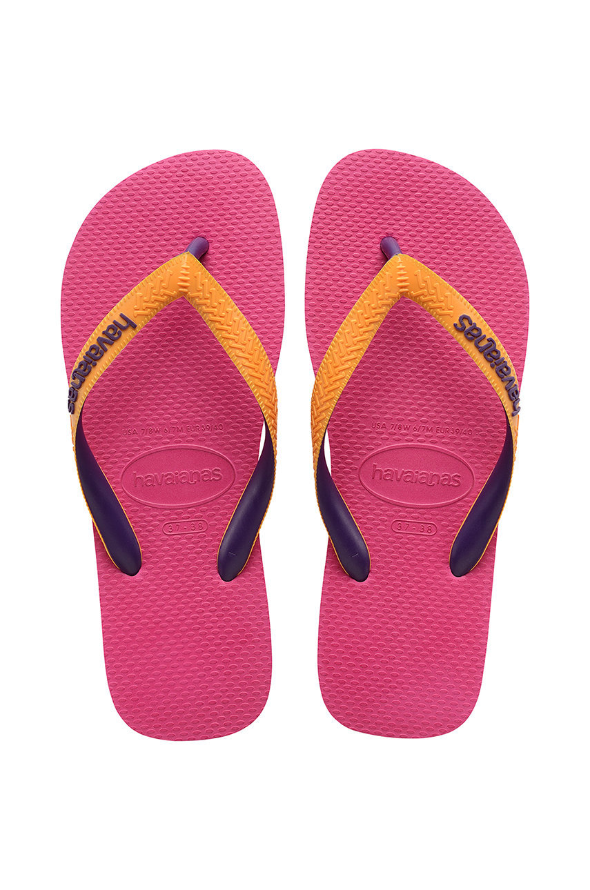 Вьетнамки Havaianas Top Mix женские цвет розовый на плоском ходу ...