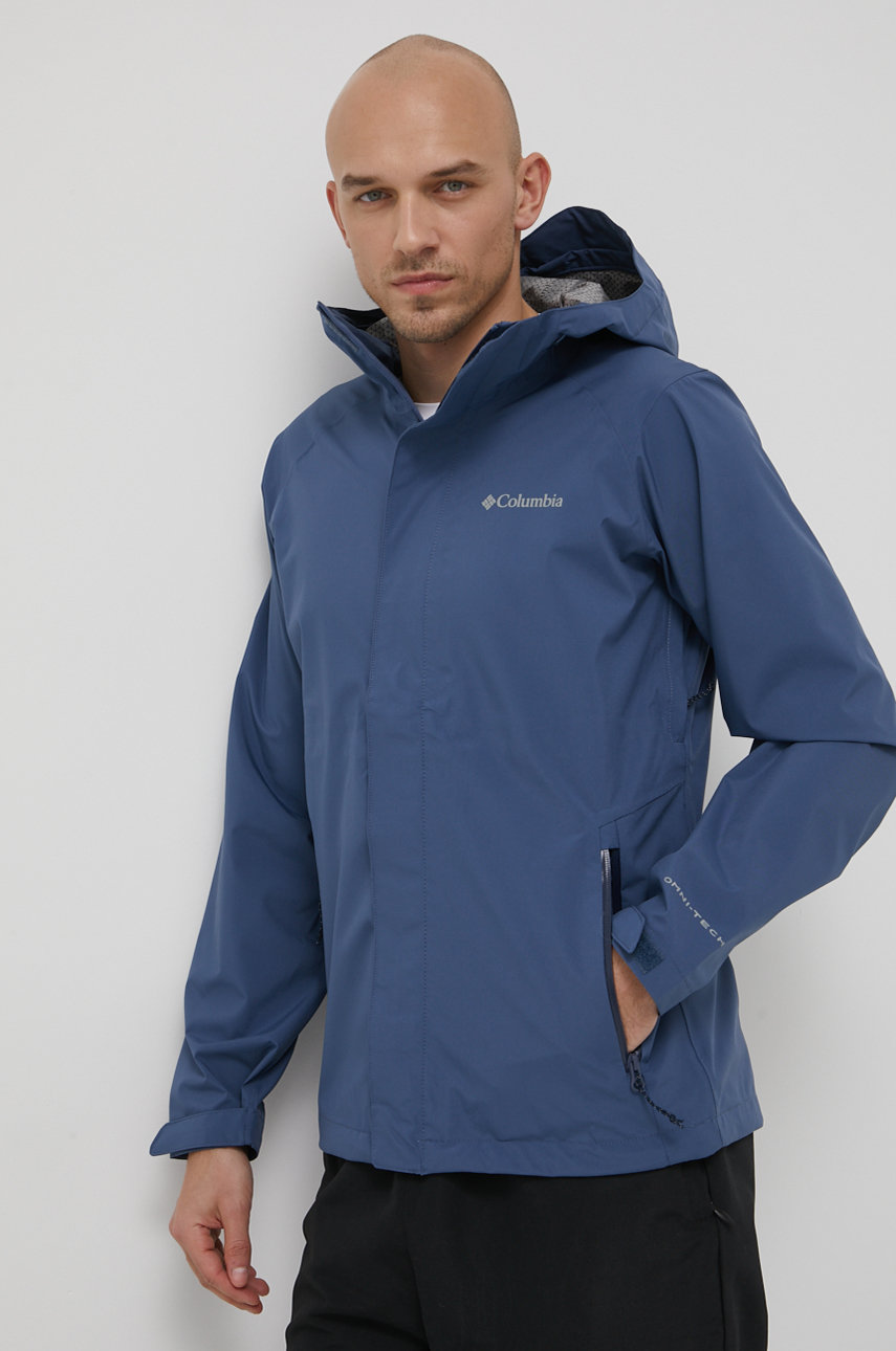 Columbia outdoor jacket Earth Explorer navy blue color at PRM US
