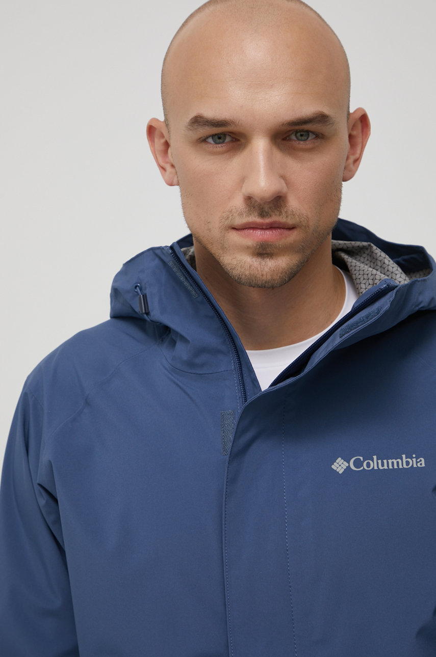 Columbia outdoor jacket Earth Explorer navy blue color at PRM US