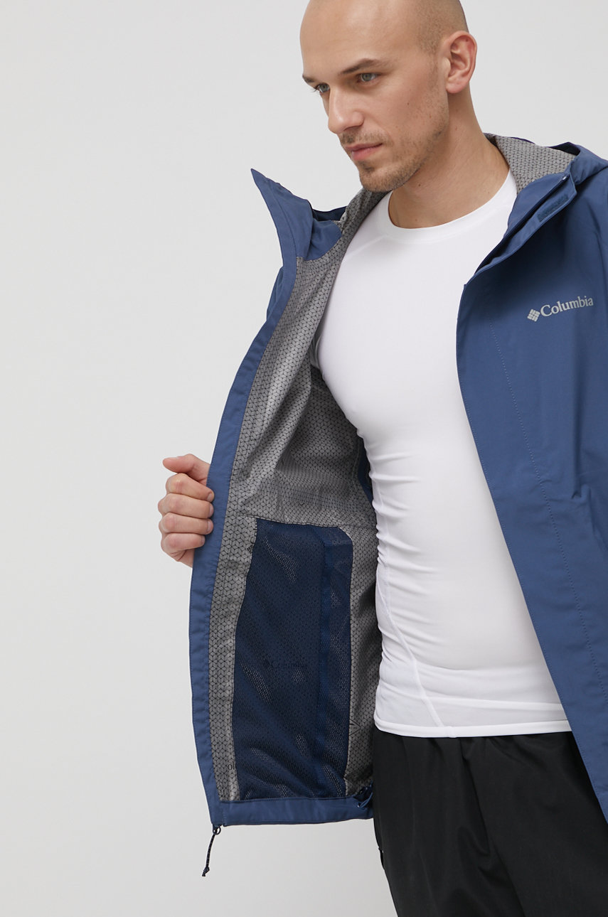 Columbia outdoor jacket Earth Explorer navy blue color at PRM US