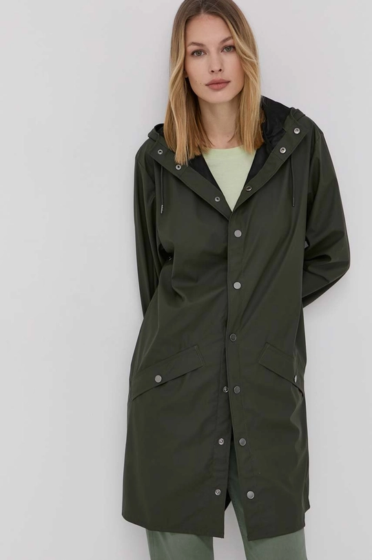 Rains jacket 12020 Long Jacket green color | buy on PRM