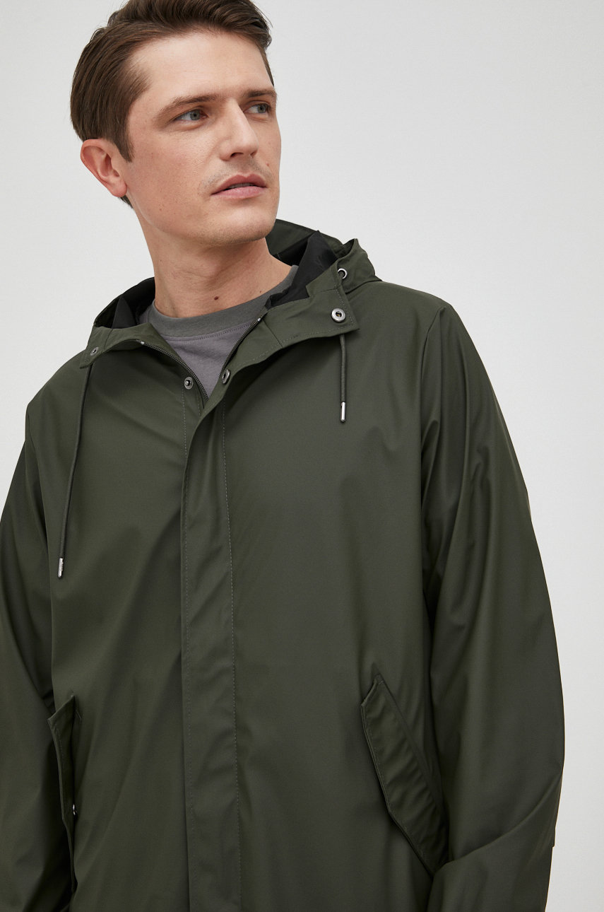 Rains rain jacket 18140 Fishtail Parka green color | buy on PRM