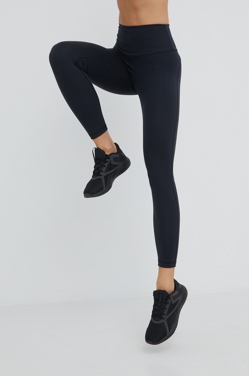 Tréningové legíny adidas Yoga Essentials HD6803 dámske, čierna farba ...