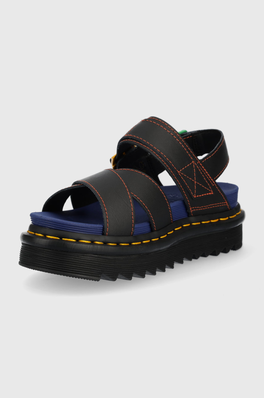 Шкіряні сандалі Dr. Martens жіночі колір чорний на платформі | ANSWEAR.ua