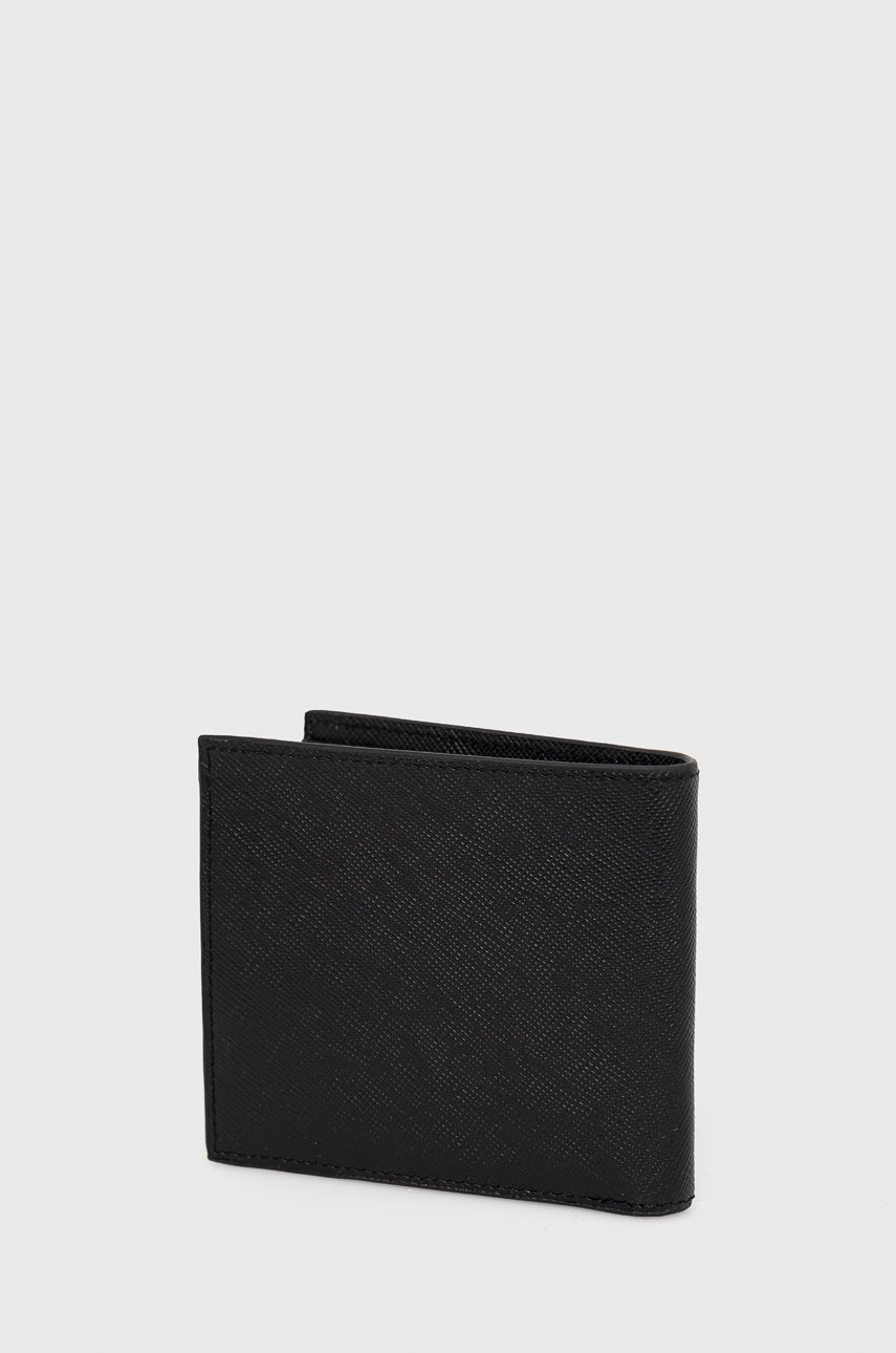 Armani Exchange portfel skórzany 958098.CC843 męski kolor czarny ...
