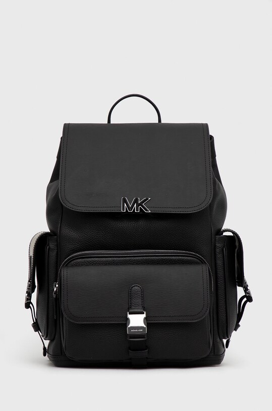 Кожаный рюкзак Michael Kors мужской цвет чёрный большой однотонный ...