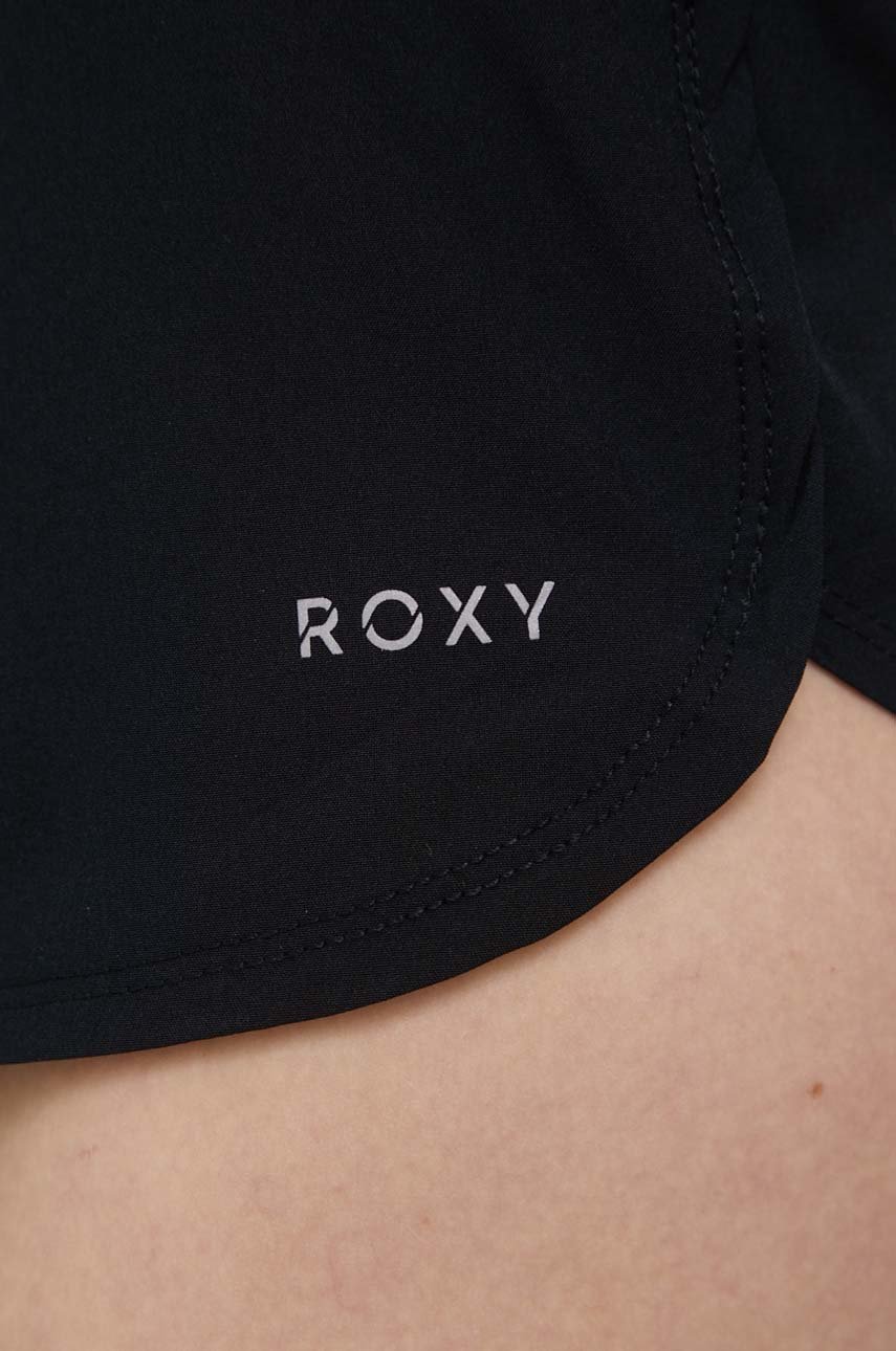 Шорты Roxy женские цвет чёрный однотонные средняя посадка | ANSWEAR.ua