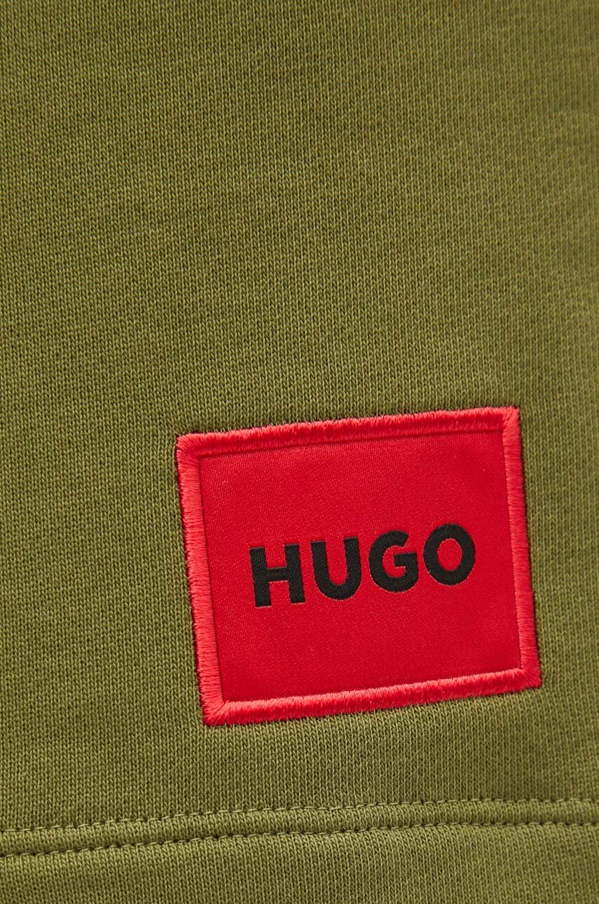 HUGO szorty bawełniane kolor zielony 50466196 | Answear.com