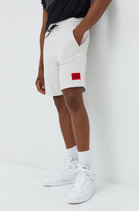 HUGO szorty bawełniane kolor beżowy 50466196 | Answear.com