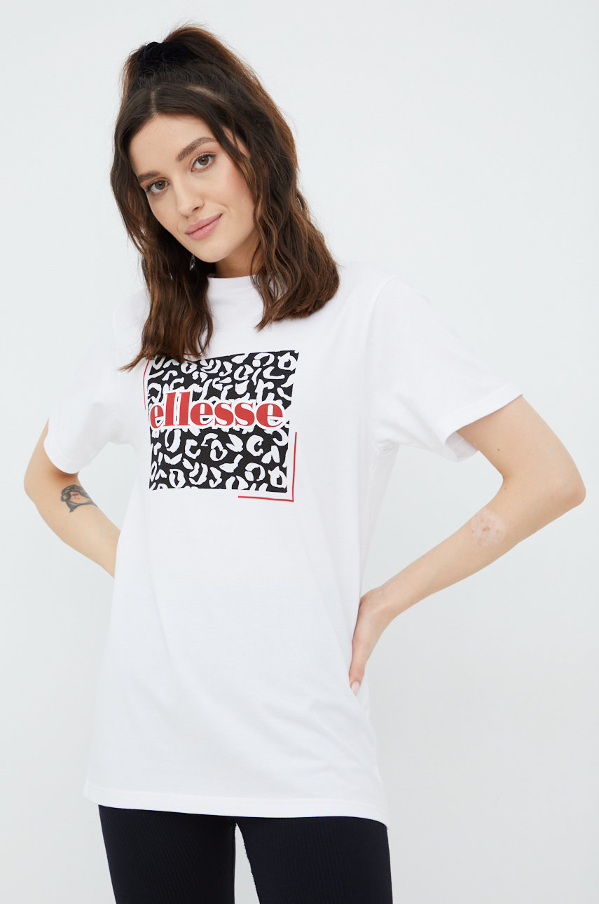 Хлопковая футболка Ellesse цвет белый | ANSWEAR.ua