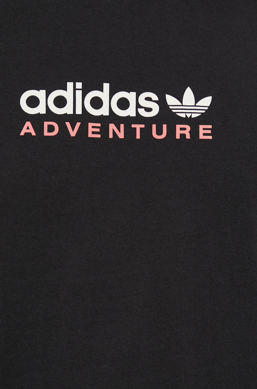 adidas Originals T-shirt bawełniany HF4775 kolor czarny z nadrukiem ...