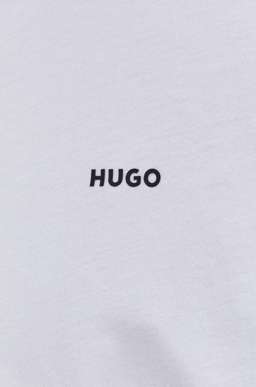 HUGO t-shirt bawełniany kolor fioletowy gładki 50466158 | Answear.com