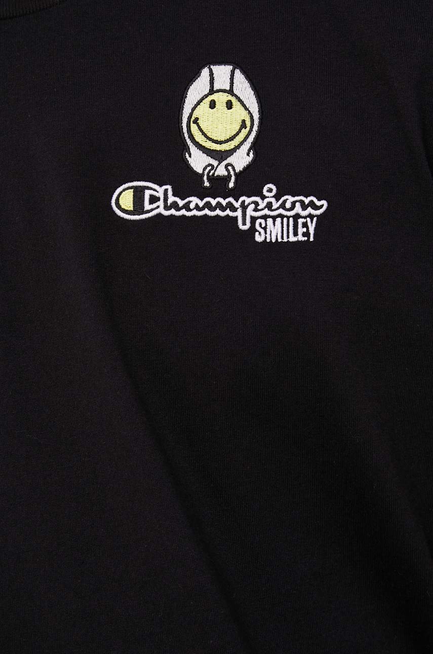Champion cotton T-shirt CHAMPION X SMILEY black color | buy on PRM