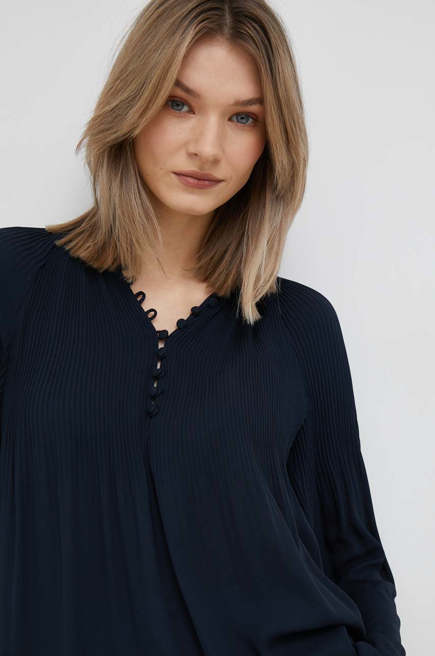 Lauren Ralph Lauren bluzka damska kolor granatowy gładka | Answear.com Lauren Ralph Lauren bluzka damska kolor granatowy gładka | Answear.com
