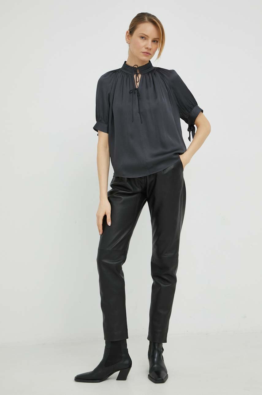 Herskind bluzka damska kolor szary gładka | Answear.com