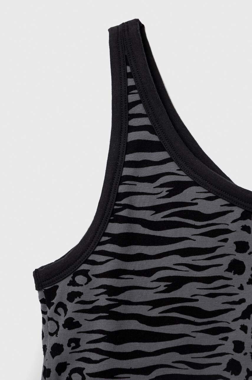 Športová podprsenka Reebok Modern Safari čierna farba, vzorovaná ...