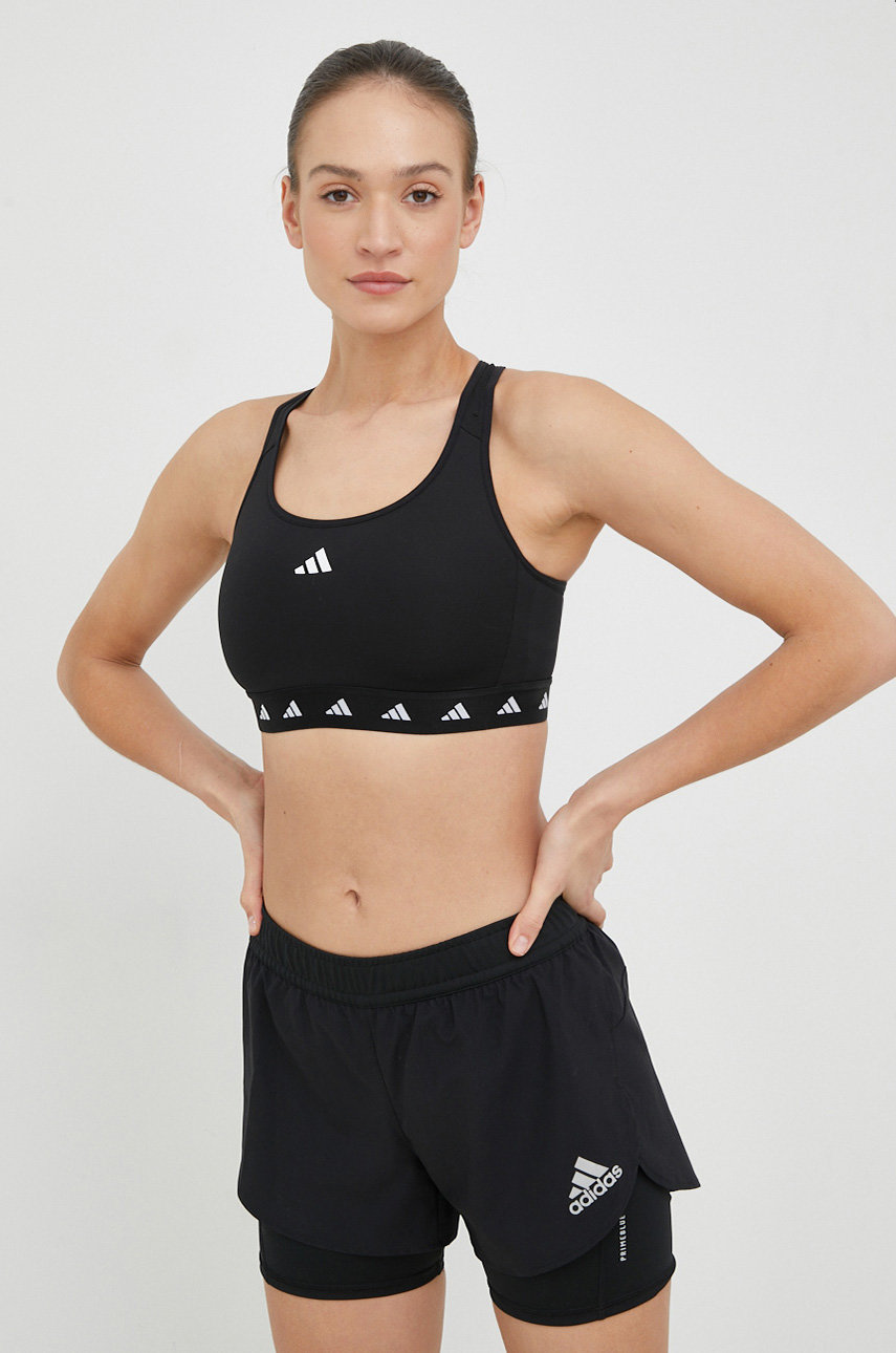 Спортивний бюстгальтер adidas Performance Powerreact колір чорний ...