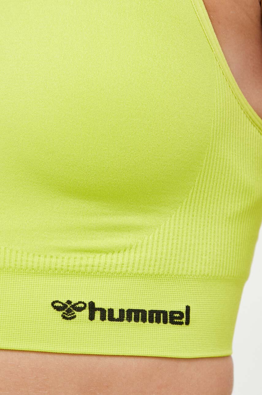 Hummel biustonosz sportowy hmlTIF SEAMLESS SPORTS TOP kolor zielony ...