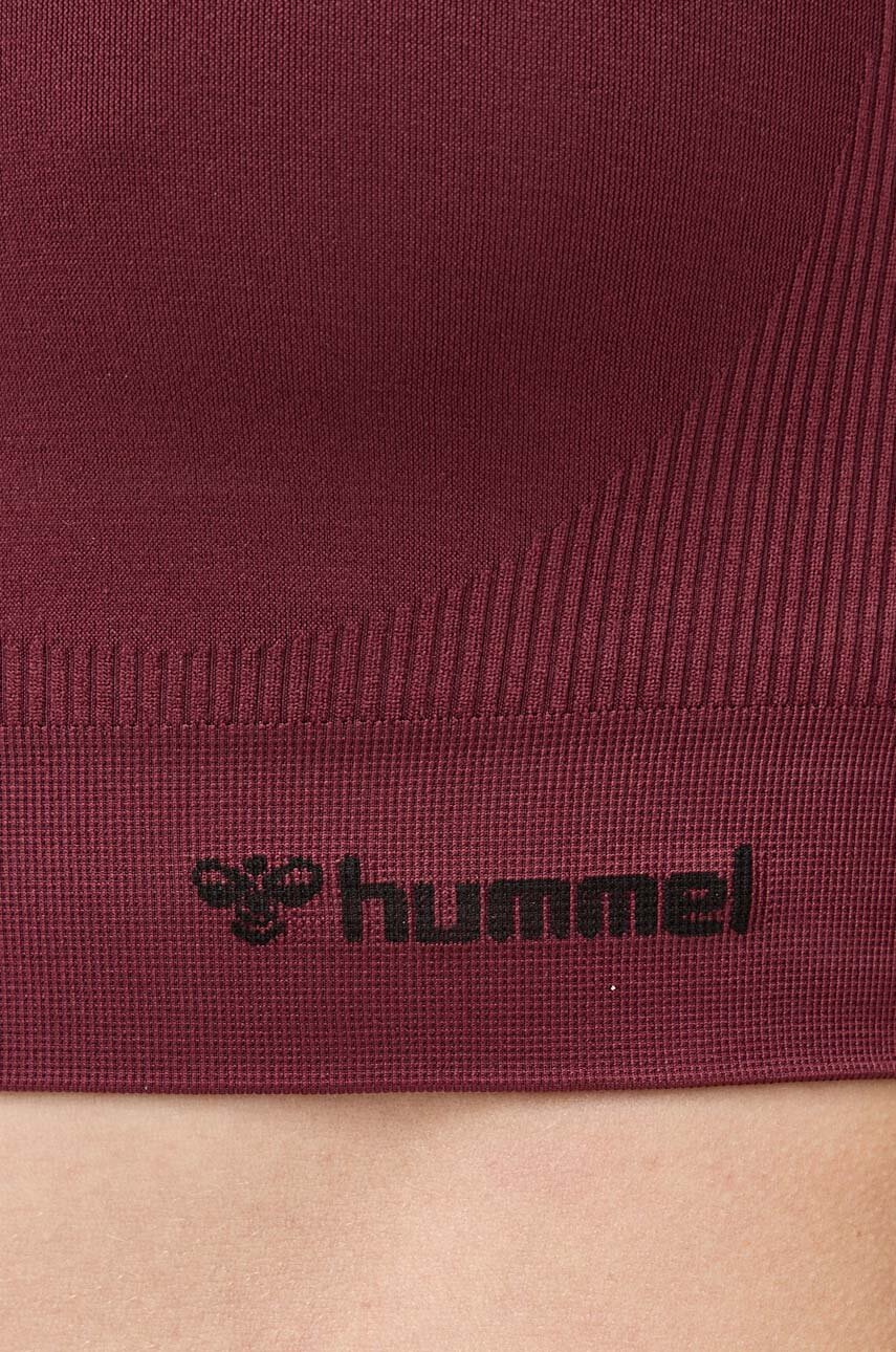 Hummel biustonosz sportowy hmlTIF SEAMLESS SPORTS TOP kolor bordowy ...