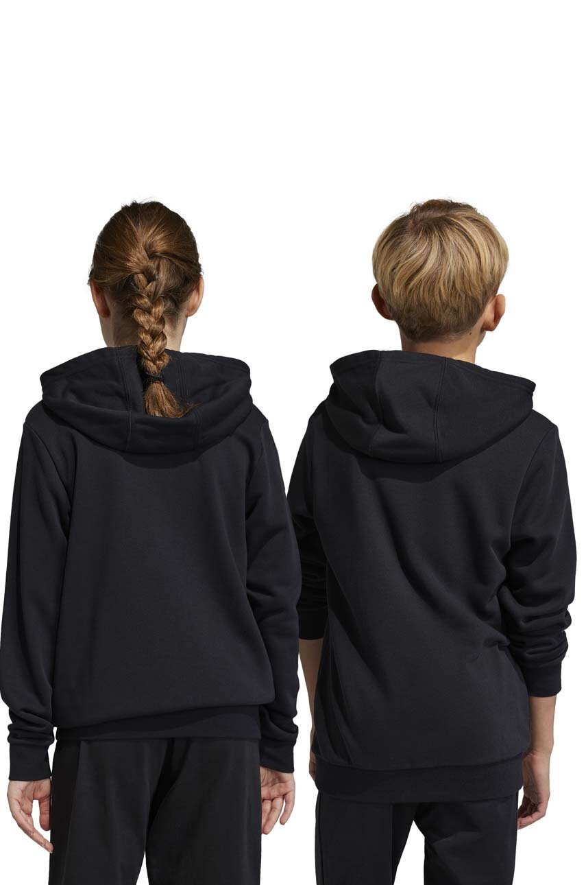adidas bluza dziecięca U BL kolor czarny z kapturem wzorzysta | Answear.com