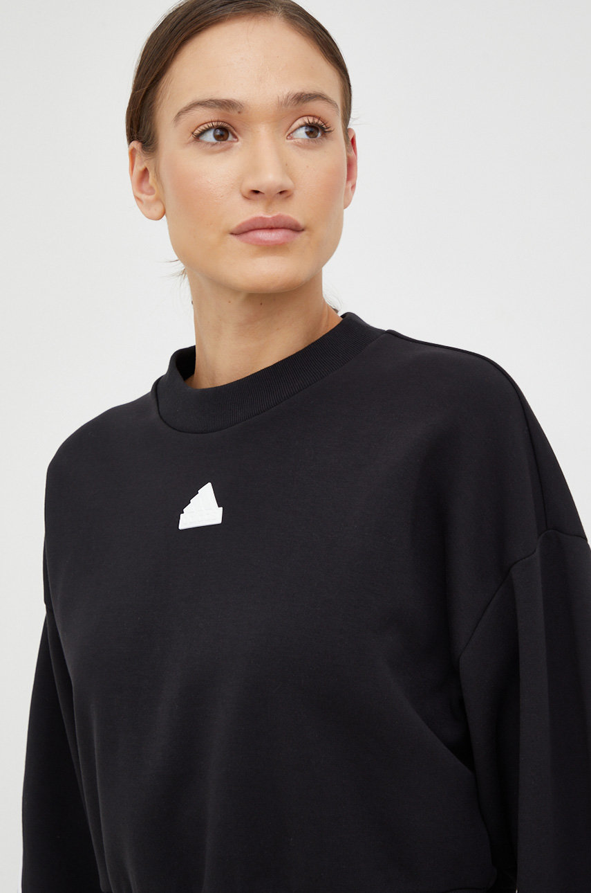 adidas bluza damska kolor czarny z aplikacją | Answear.com