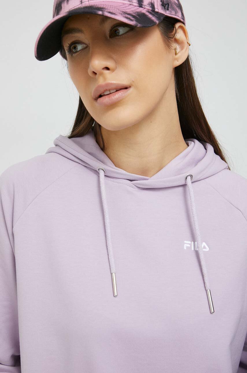 Fila bluza damska kolor fioletowy z kapturem gładka | Answear.com
