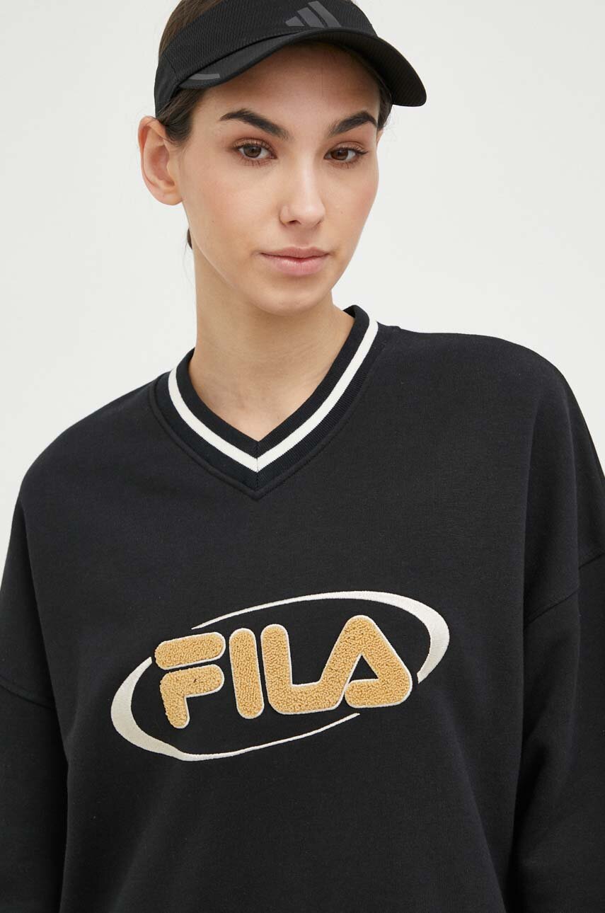 Fila bluza x Hailey Bieber damska kolor czarny z aplikacją | Answear.com