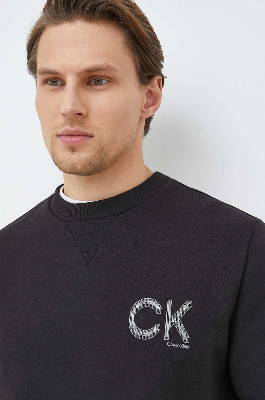 Хлопковая кофта Calvin Klein мужская цвет чёрный однотонная | ANSWEAR.ua