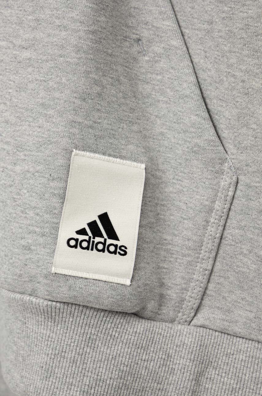 adidas bluza męska kolor szary z kapturem melanżowa | Answear.com