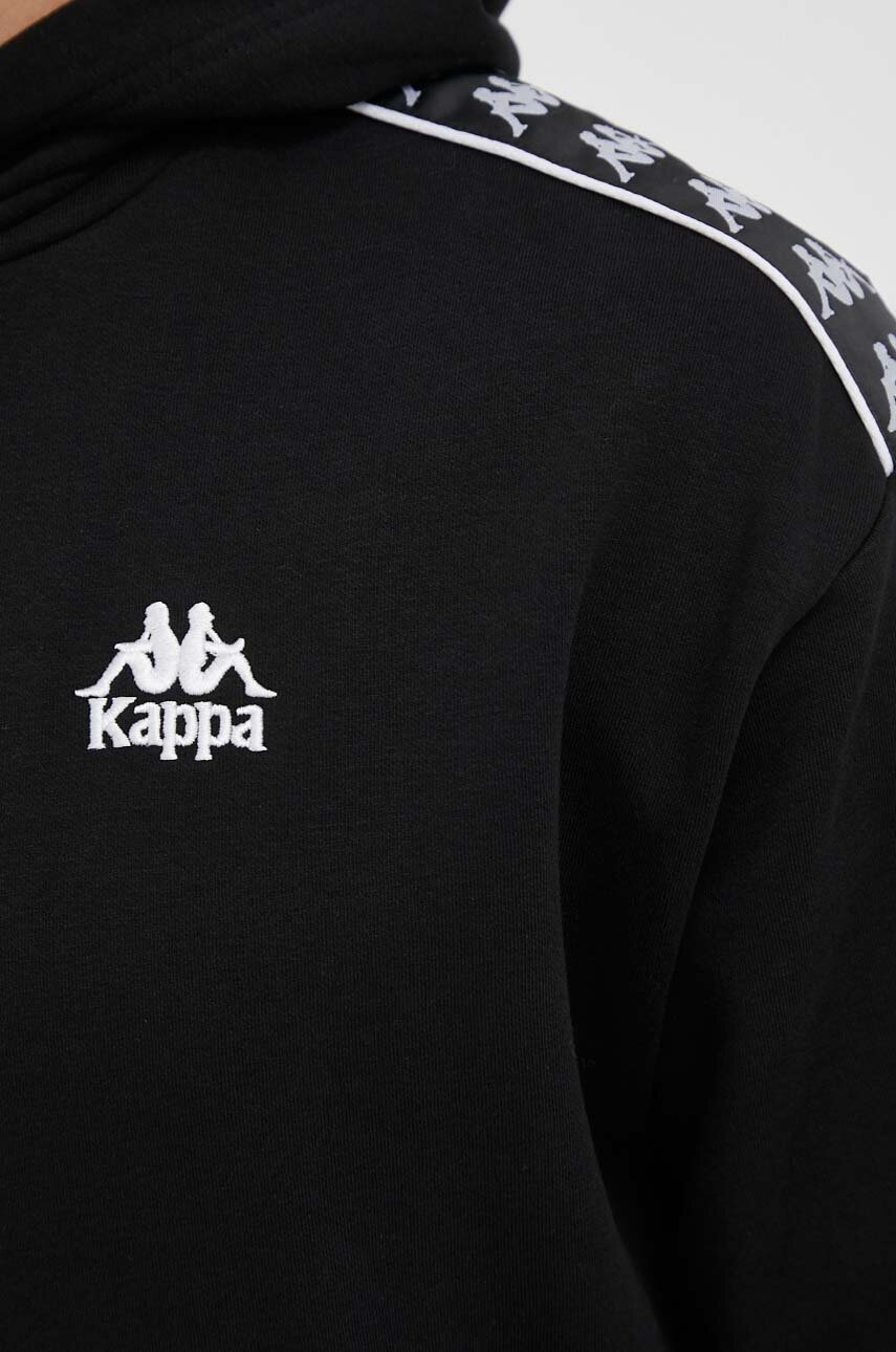 Кофта Kappa мужская цвет чёрный с капюшоном узор | ANSWEAR.ua