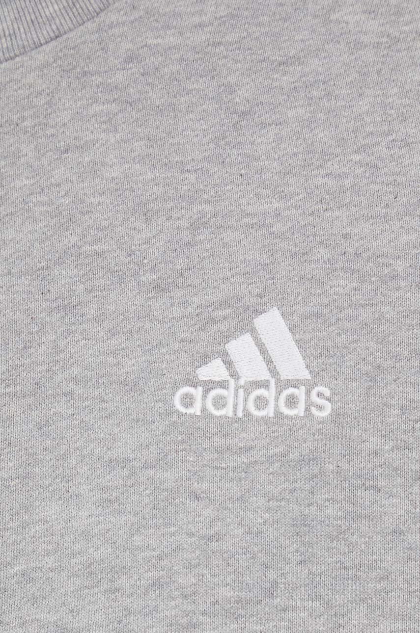 Бавовняна кофта adidas чоловіча колір сірий меланж | ANSWEAR.ua