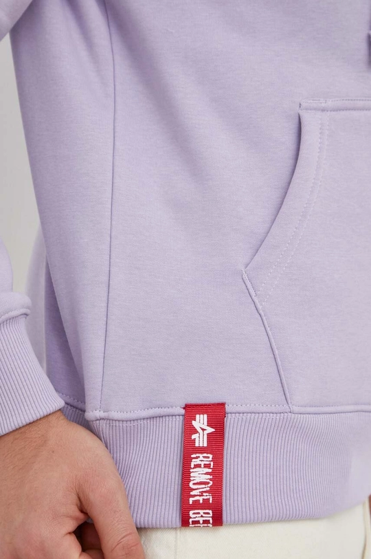 Alpha Industries bluza męska kolor fioletowy z kapturem z nadrukiem ...