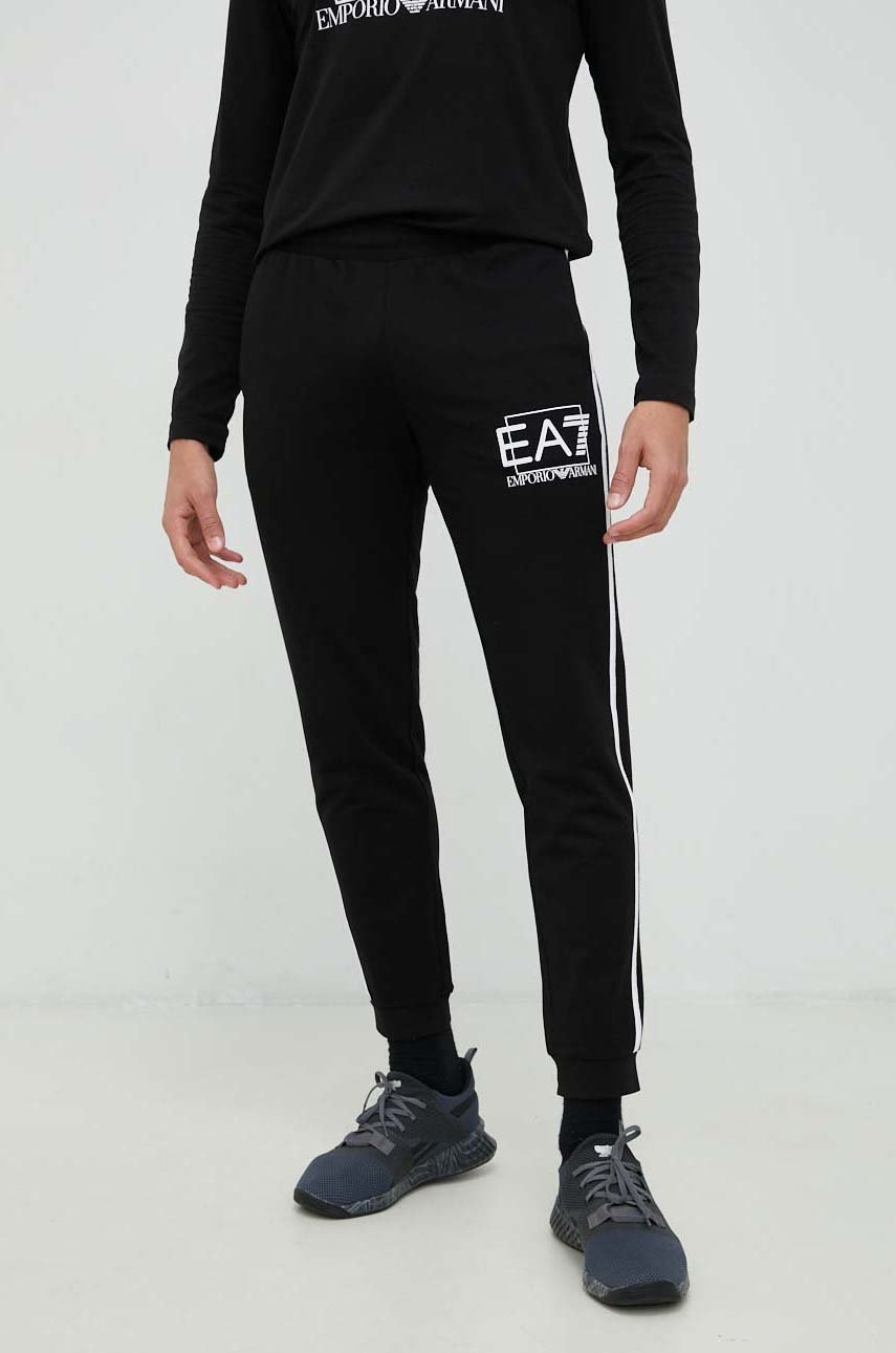 Спортивный костюм EA7 Emporio Armani мужской цвет чёрный | ANSWEAR.ua