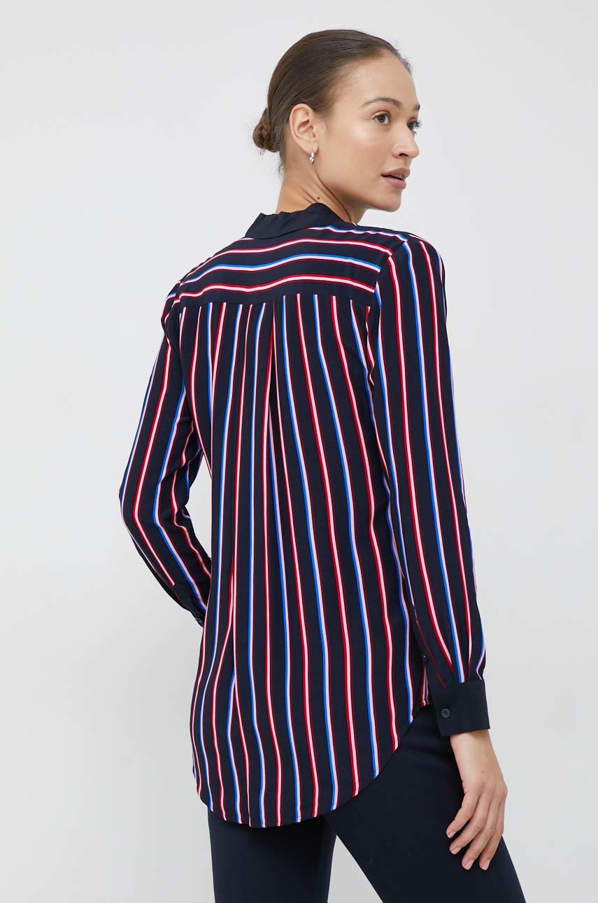 Рубашка Tommy Hilfiger женская цвет синий regular классический воротник ...