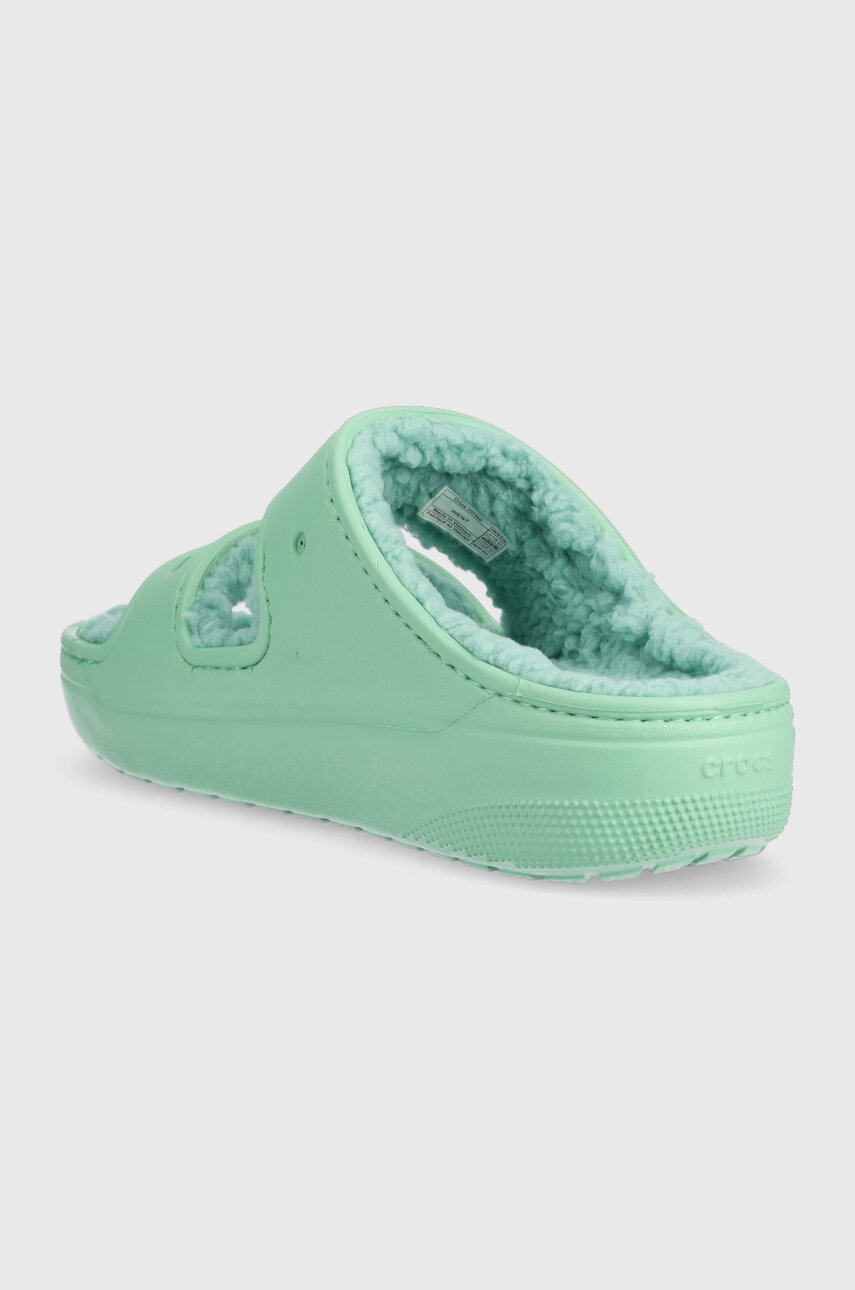 Crocs kapcie Classic Cozzy Sandal kolor turkusowy 207446 | Answear.com